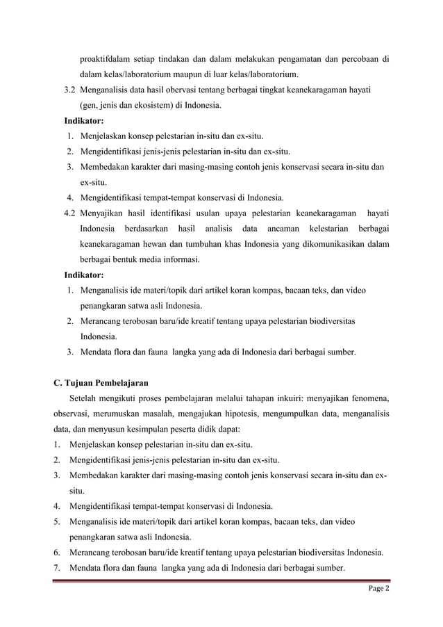 Contoh rpp inkuiri | PDF