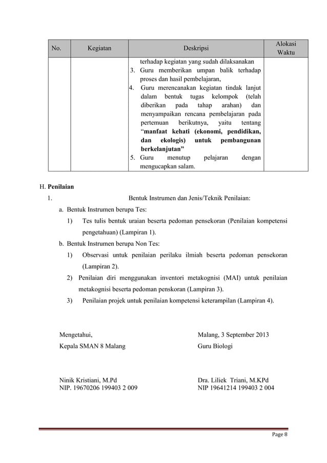 Contoh rpp inkuiri | PDF