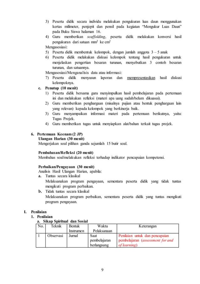 Contoh rpp ipa vii sem 1 | DOCX