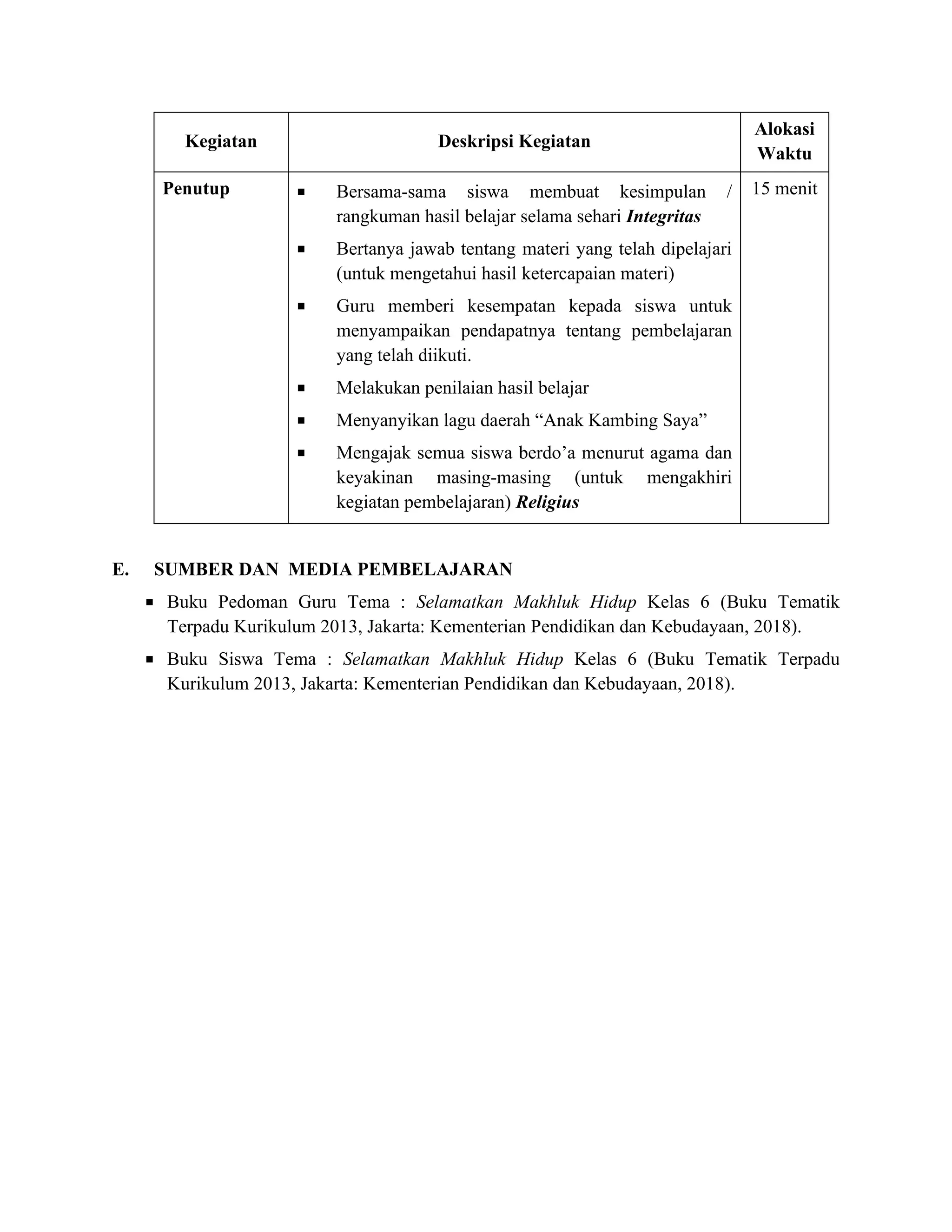 Contoh rpp matematika | PDF