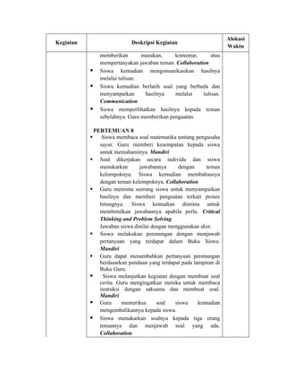 Contoh rpp matematika | PDF