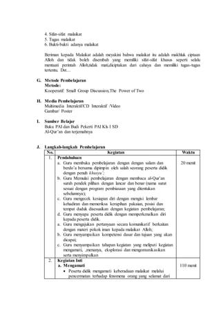 Contoh rpp pai sd kelas 4 kurikulum 2013 | DOCX