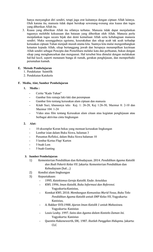 Contoh rpp pak kur 2013 baru | DOCX