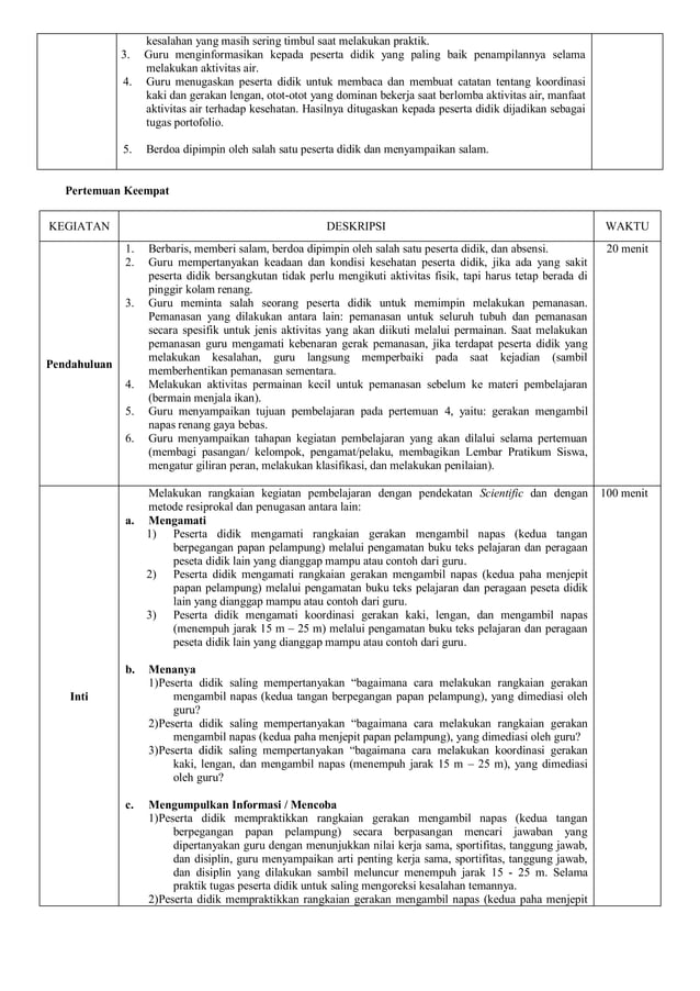 contoh RPP Renang.pdf0000000000000000000 | PDF