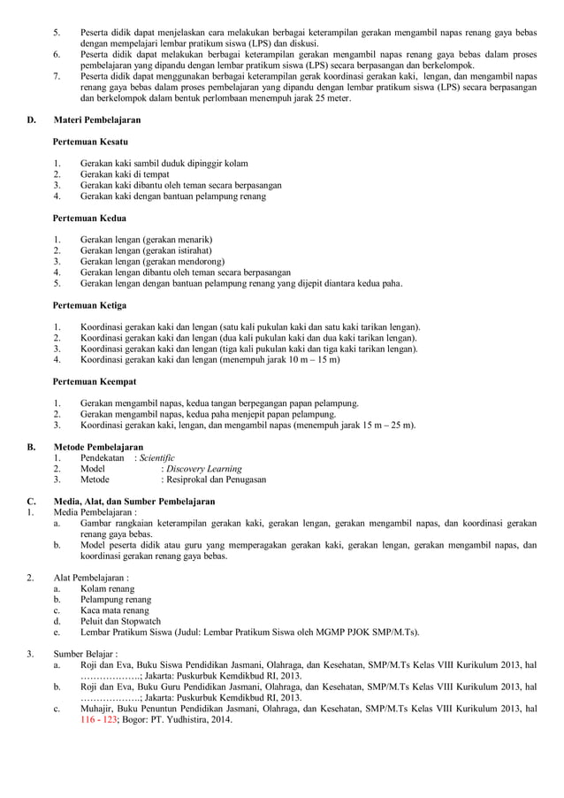 contoh RPP Renang.pdf0000000000000000000 | PDF