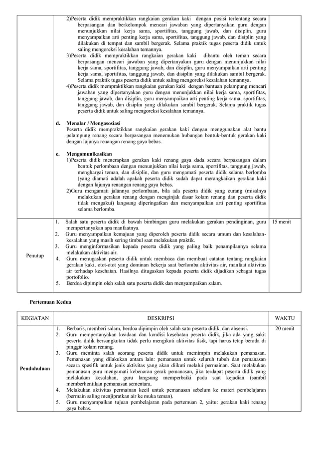 contoh RPP Renang.pdf0000000000000000000 | PDF