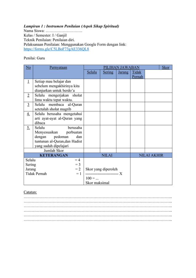 Contoh rpp sesuai standar ukin | PDF