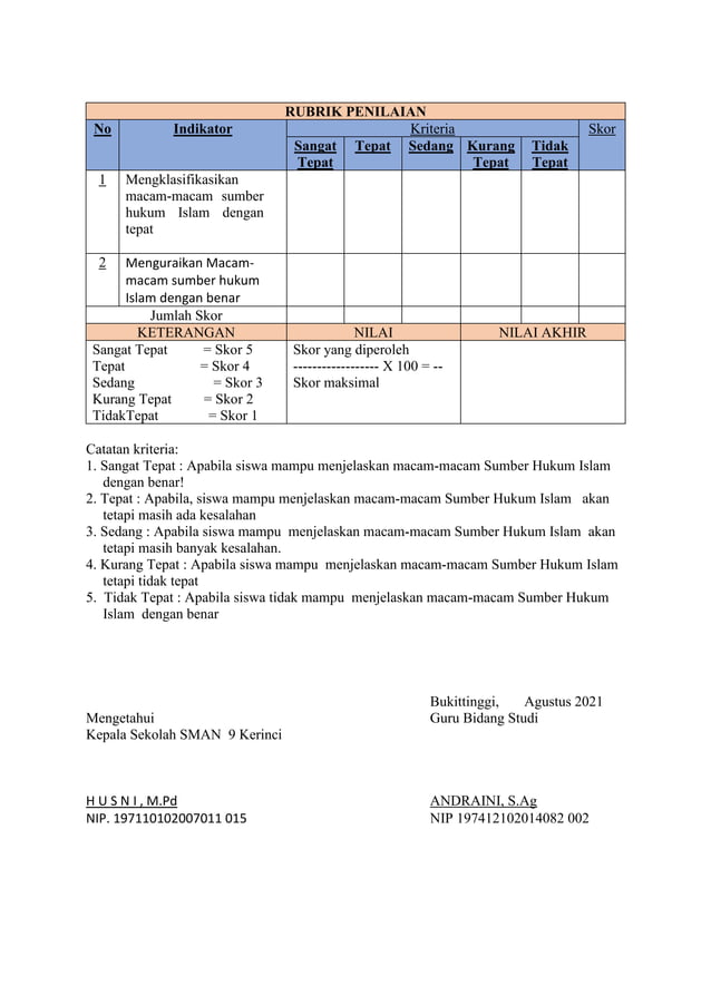 Contoh rpp sesuai standar ukin | PDF