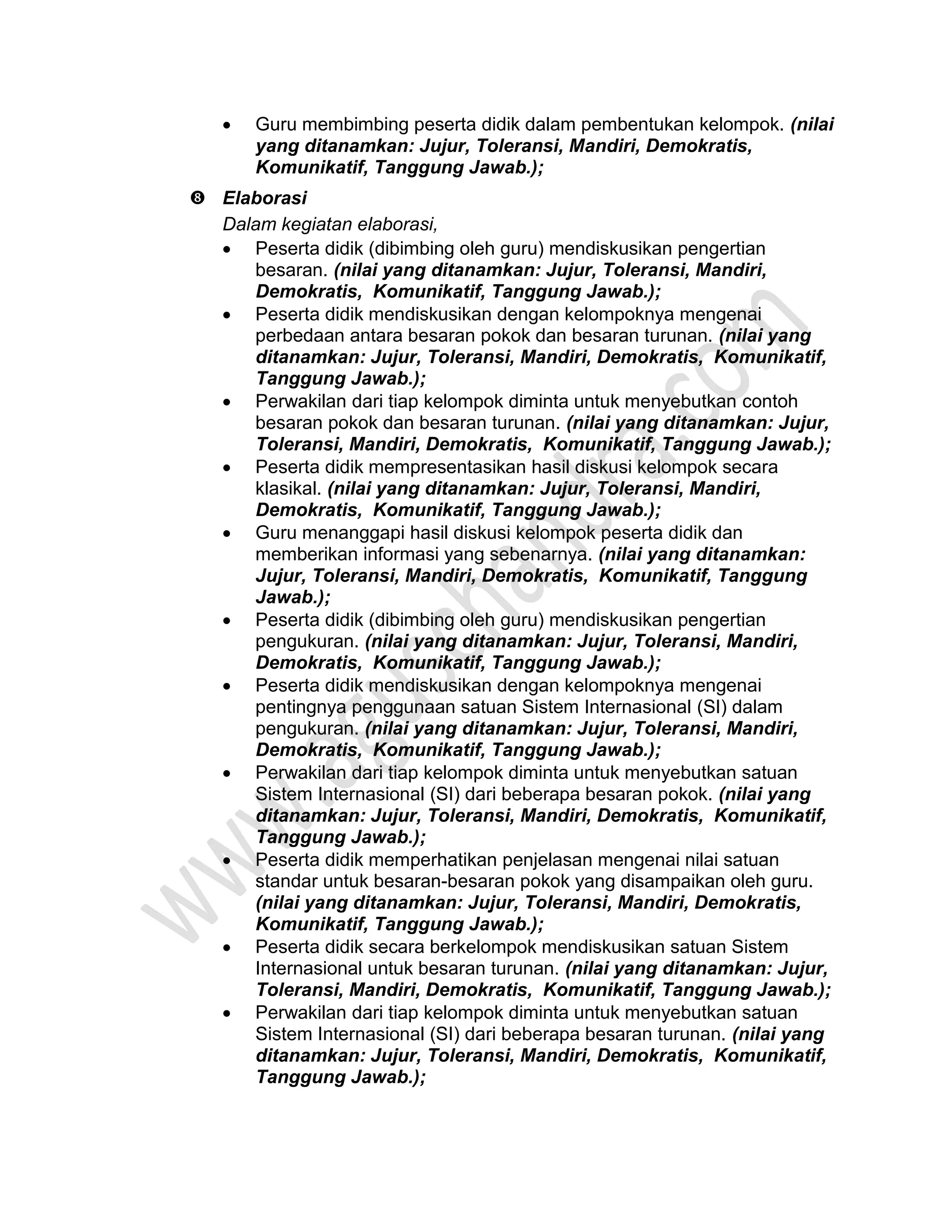 Contoh rpp sma berkarakter | PDF