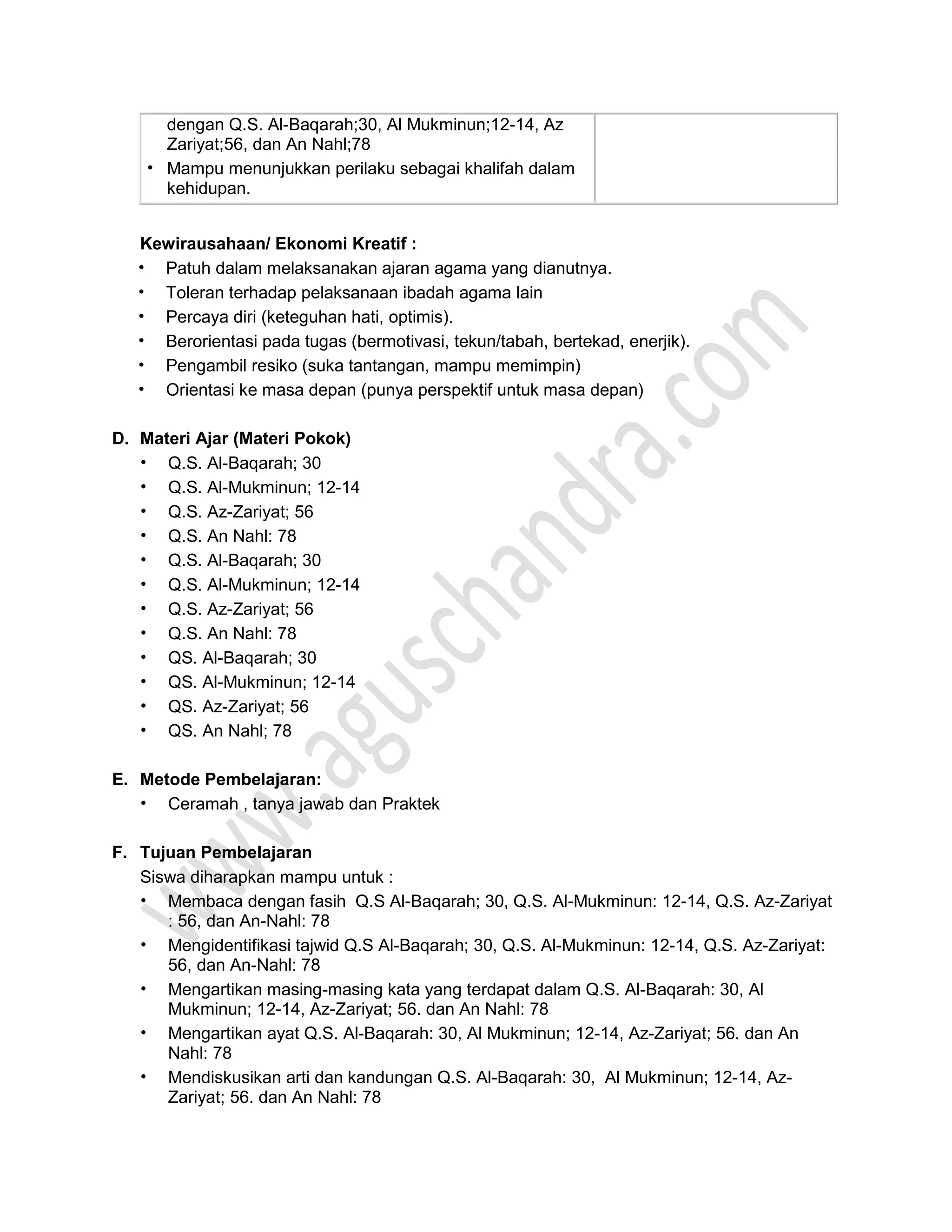 Contoh rpp sma berkarakter | PDF
