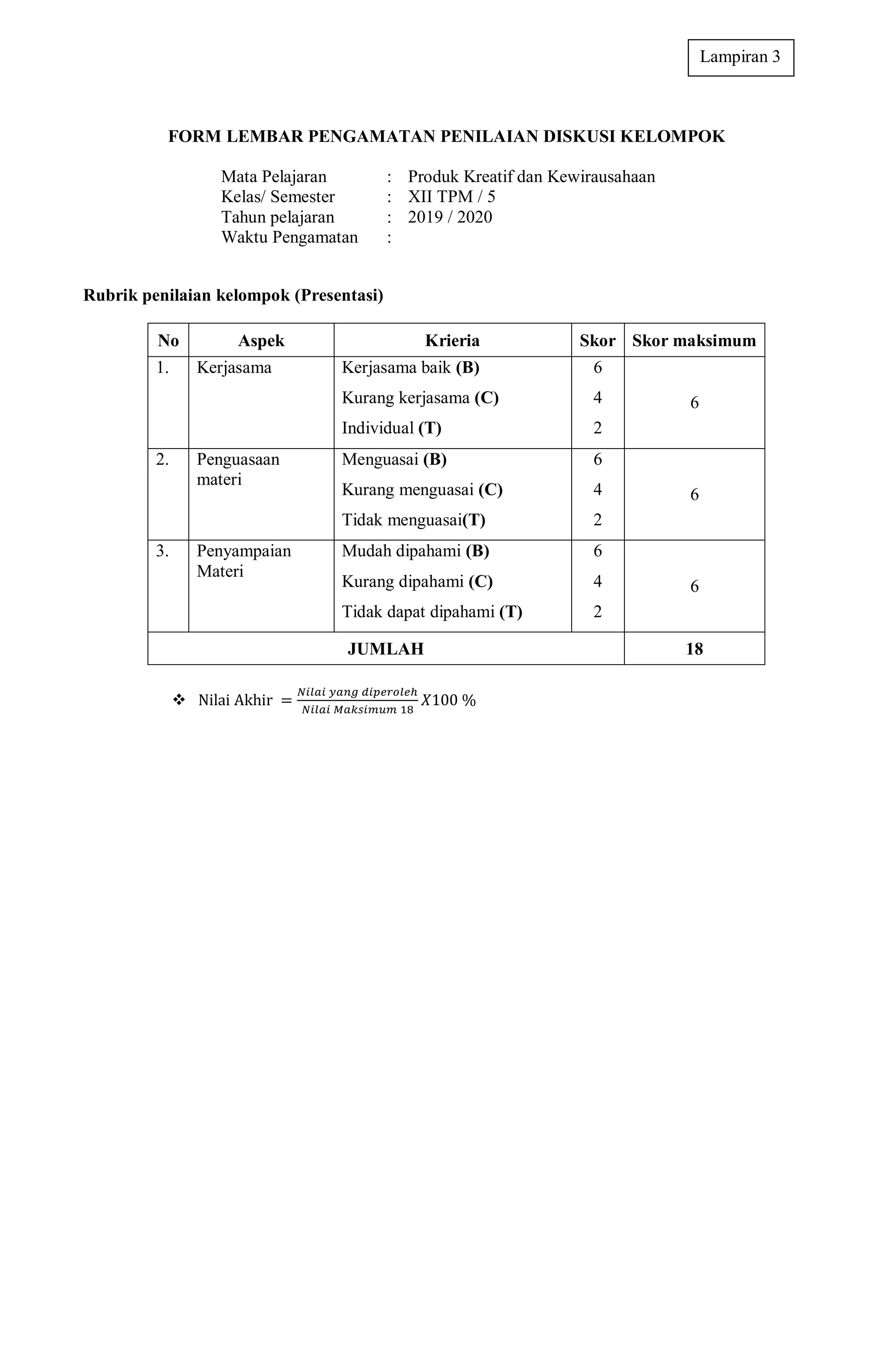 Contoh rpp stem teknik pemesinan | PDF