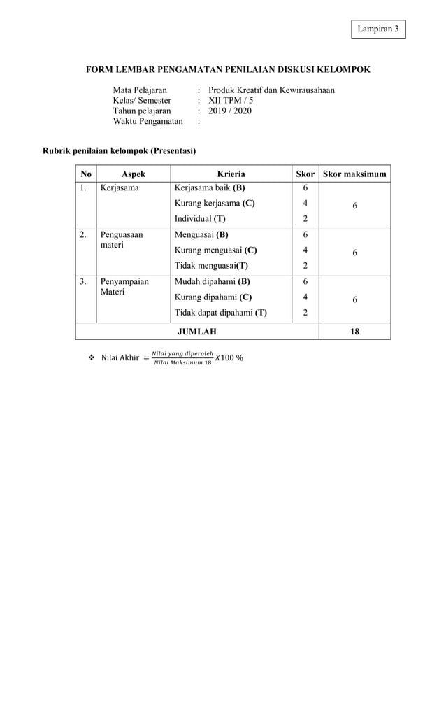 Contoh rpp stem teknik pemesinan | PDF