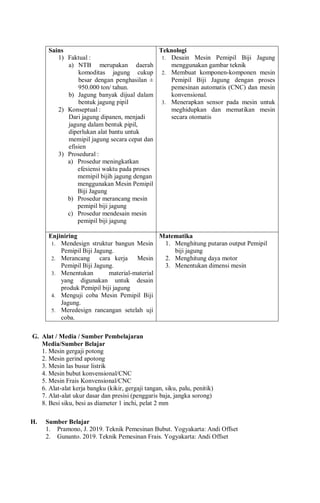 Contoh rpp stem teknik pemesinan | PDF