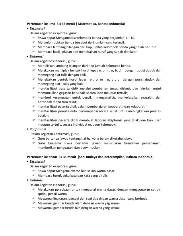 Contoh rpp tematik | DOCX