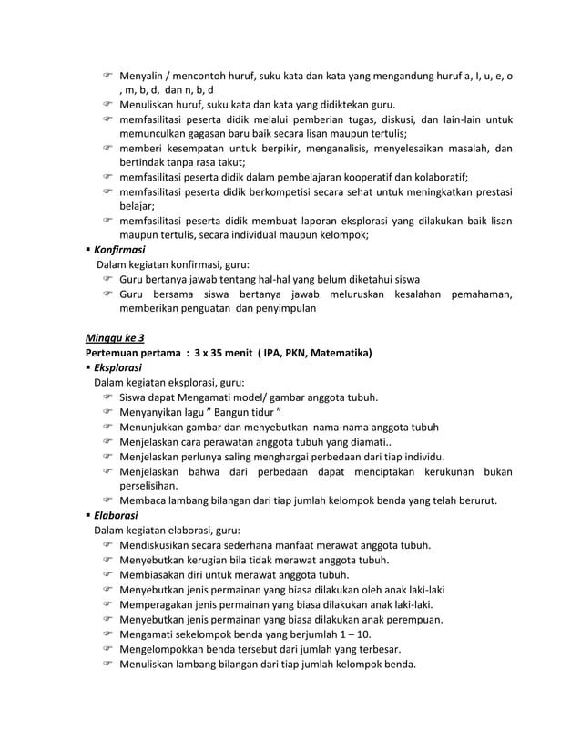 Contoh rpp tematik | DOCX