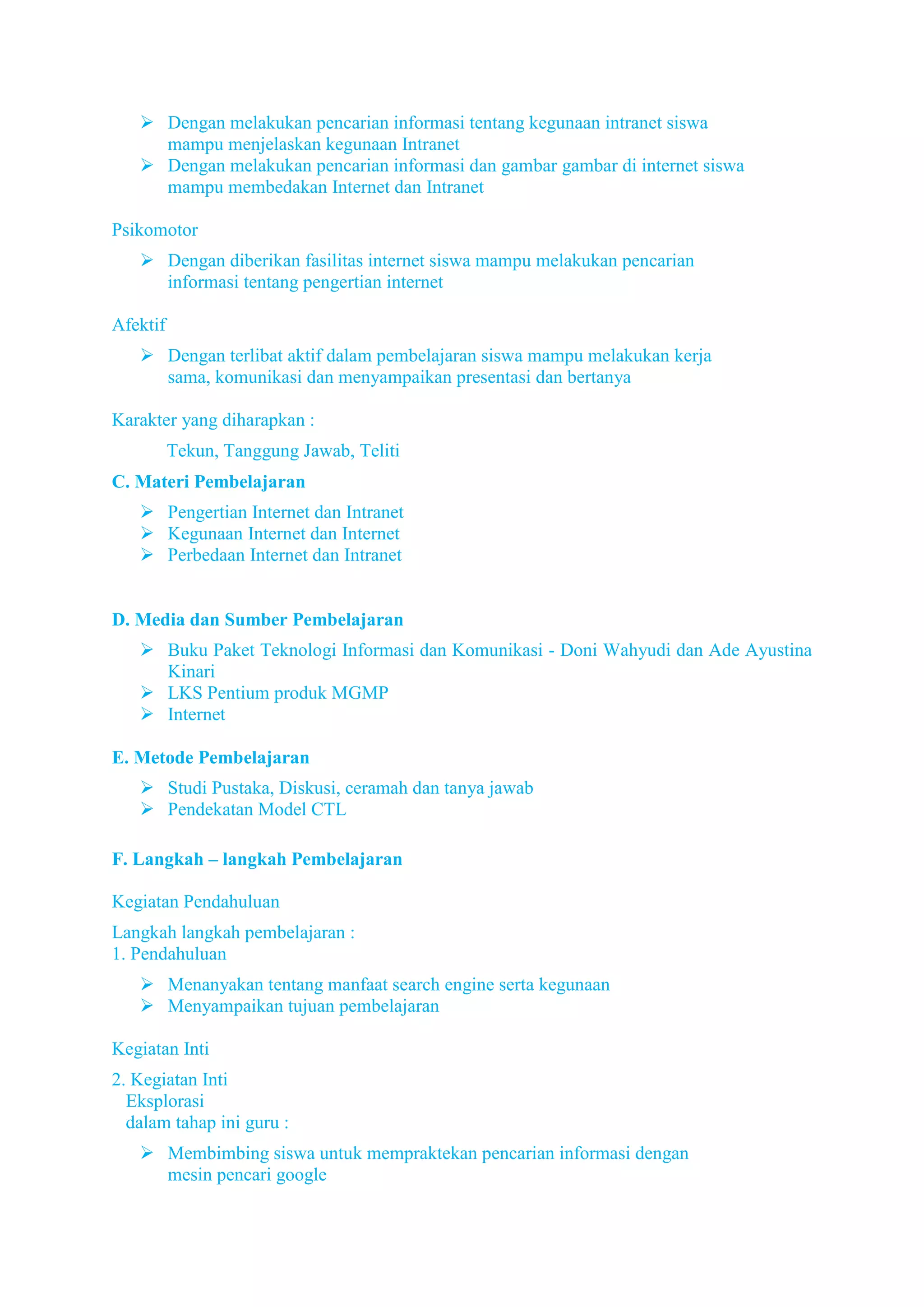 Contoh RPP TIK | PDF