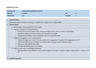 contoh RPS mata kuliah Elektronika Analog.doc