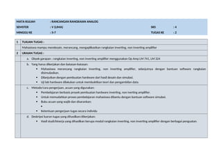 contoh RPS mata kuliah Elektronika Analog.doc