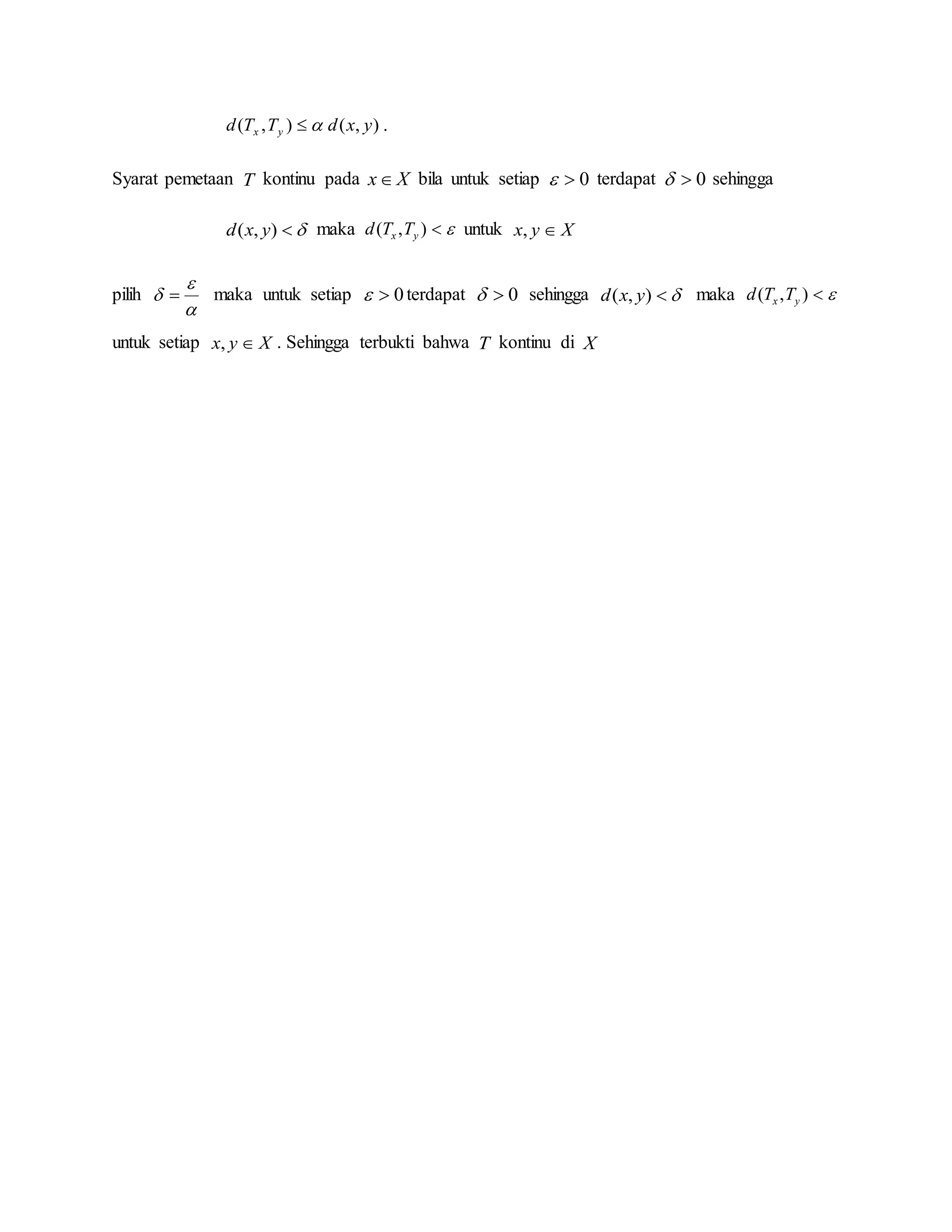 Contoh ruang metrik | DOCX