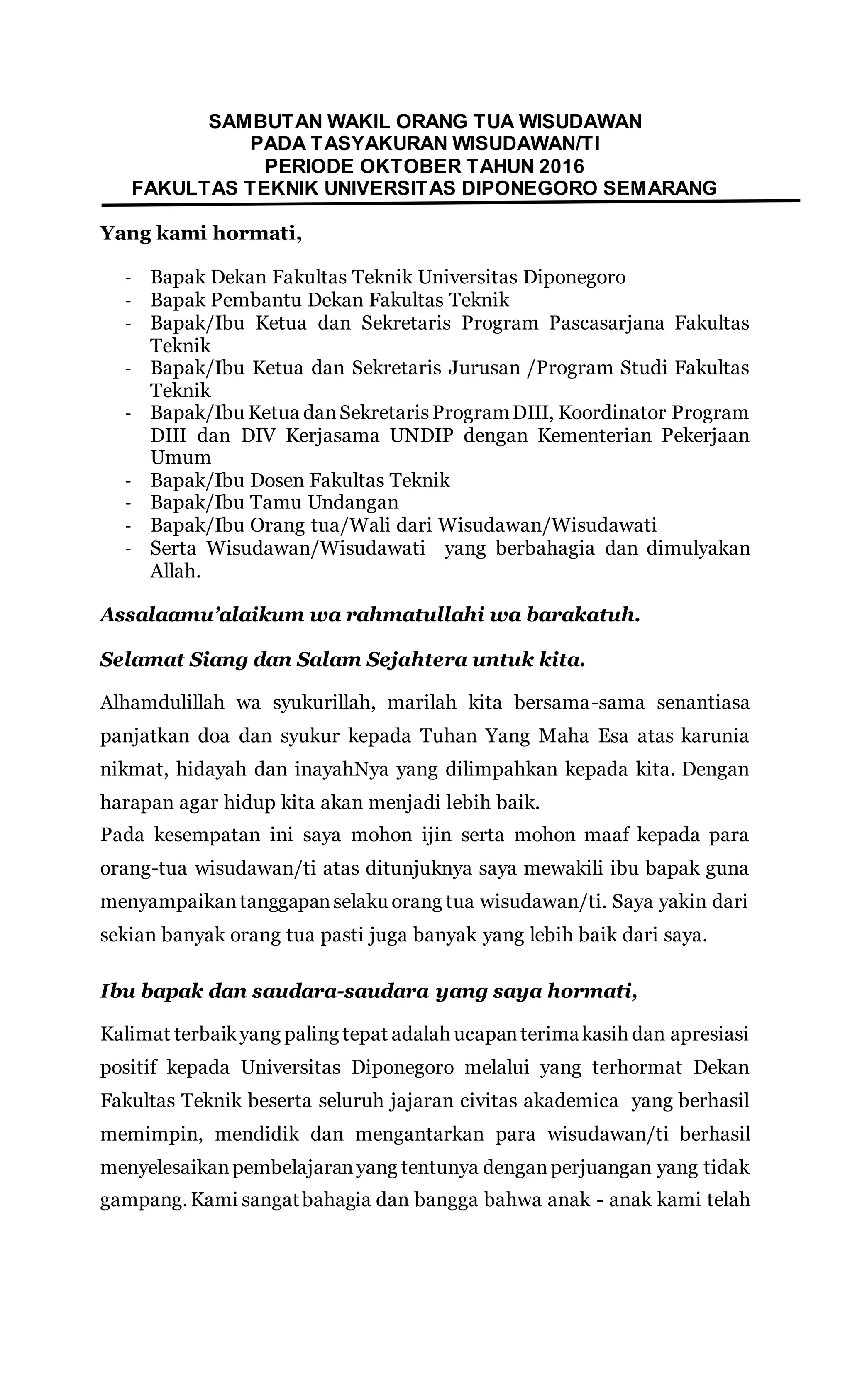 sambutan wakil orang tua wisudawan didik maskhudi | DOCX