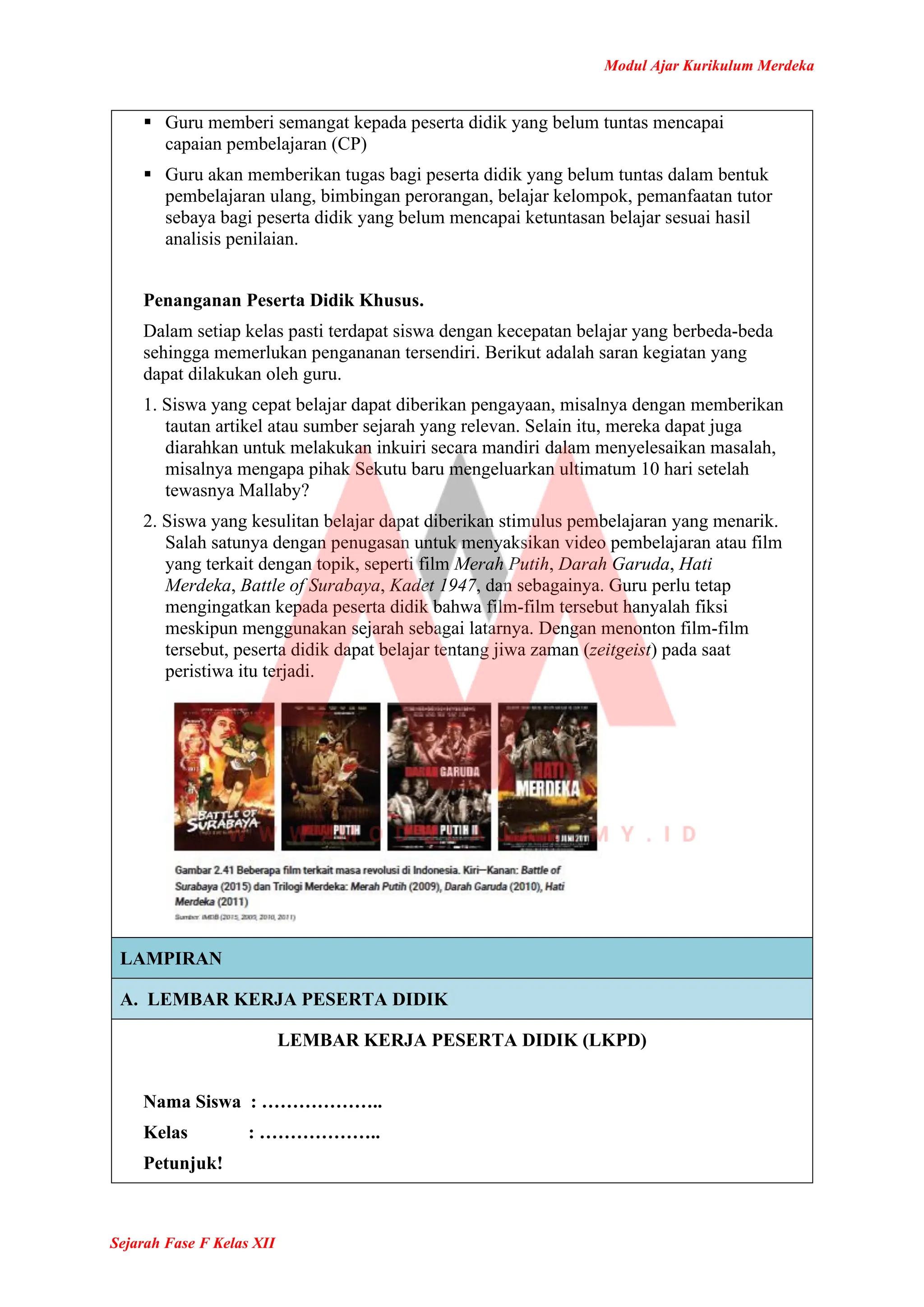 Modul Ajar Sejarah Kelas 12 Kurikulum Merdeka | PDF