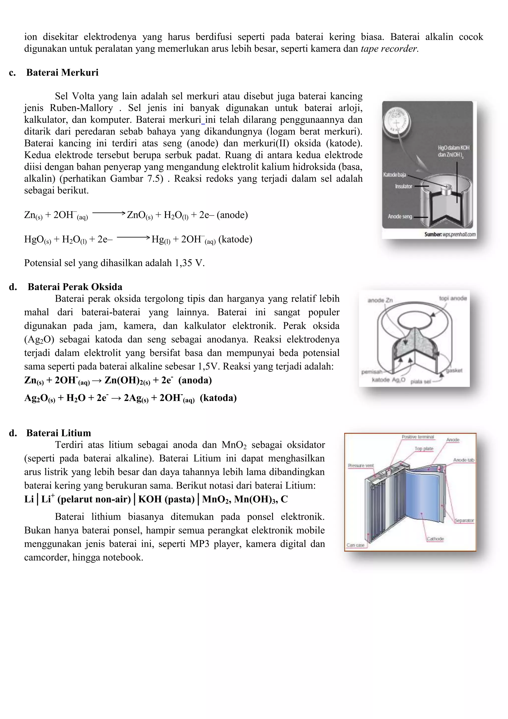 Contoh sel volta dalam kehidupan seharihari | DOCX