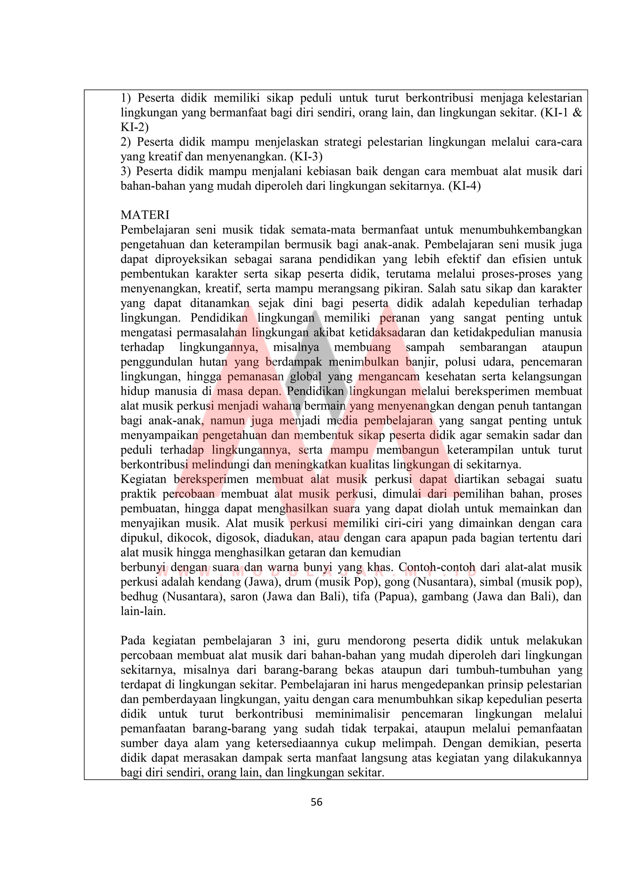 Modul Ajar Seni Musik Kelas 3 Kurikulum Merdeka | PDF