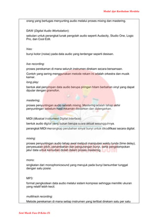 Modul Ajar Seni Musik Kelas 9 Kurikulum Merdeka | PDF