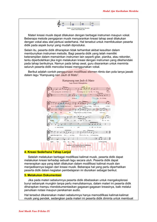 Modul Ajar Seni Musik Kelas 9 Kurikulum Merdeka | PDF