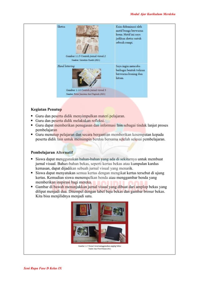 Modul Ajar Seni Rupa Kelas 9 Kurikulum Merdeka | PDF