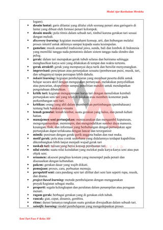 Modul Ajar Seni Tari Kelas 12 Kurikulum Merdeka | PDF