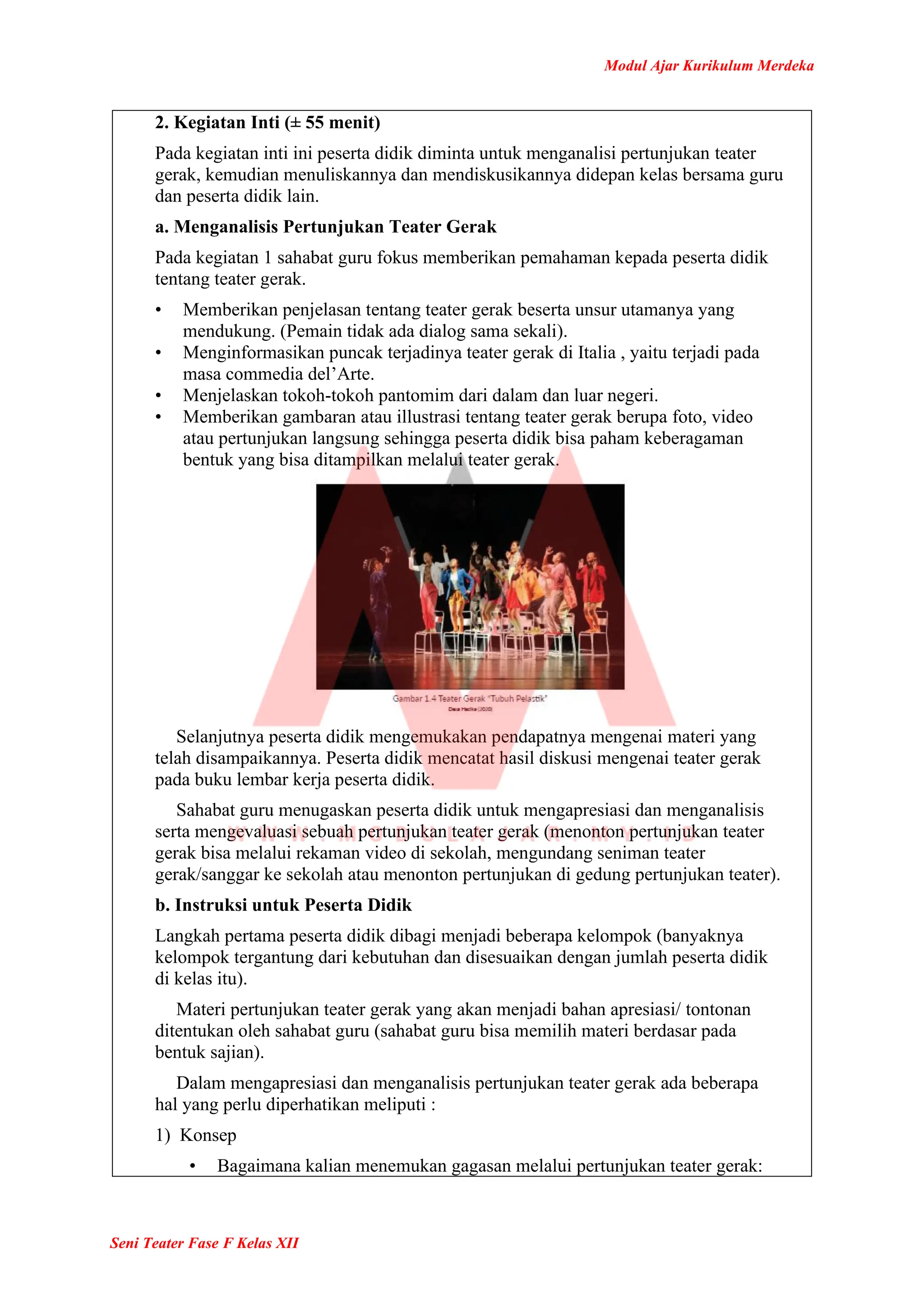 Modul Ajar Seni Teater Kelas 12 Kurikulum Merdeka | PDF