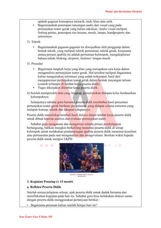 Modul Ajar Seni Teater Kelas 12 Kurikulum Merdeka | PDF