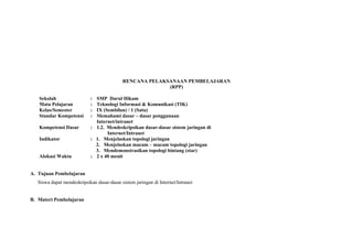 Contoh silabus rpp prota prosem rubrik tik | DOC