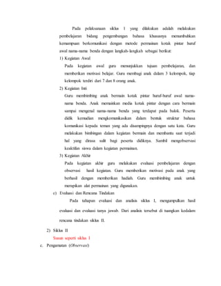 Contoh sistematika proposal ptk ut | DOCX