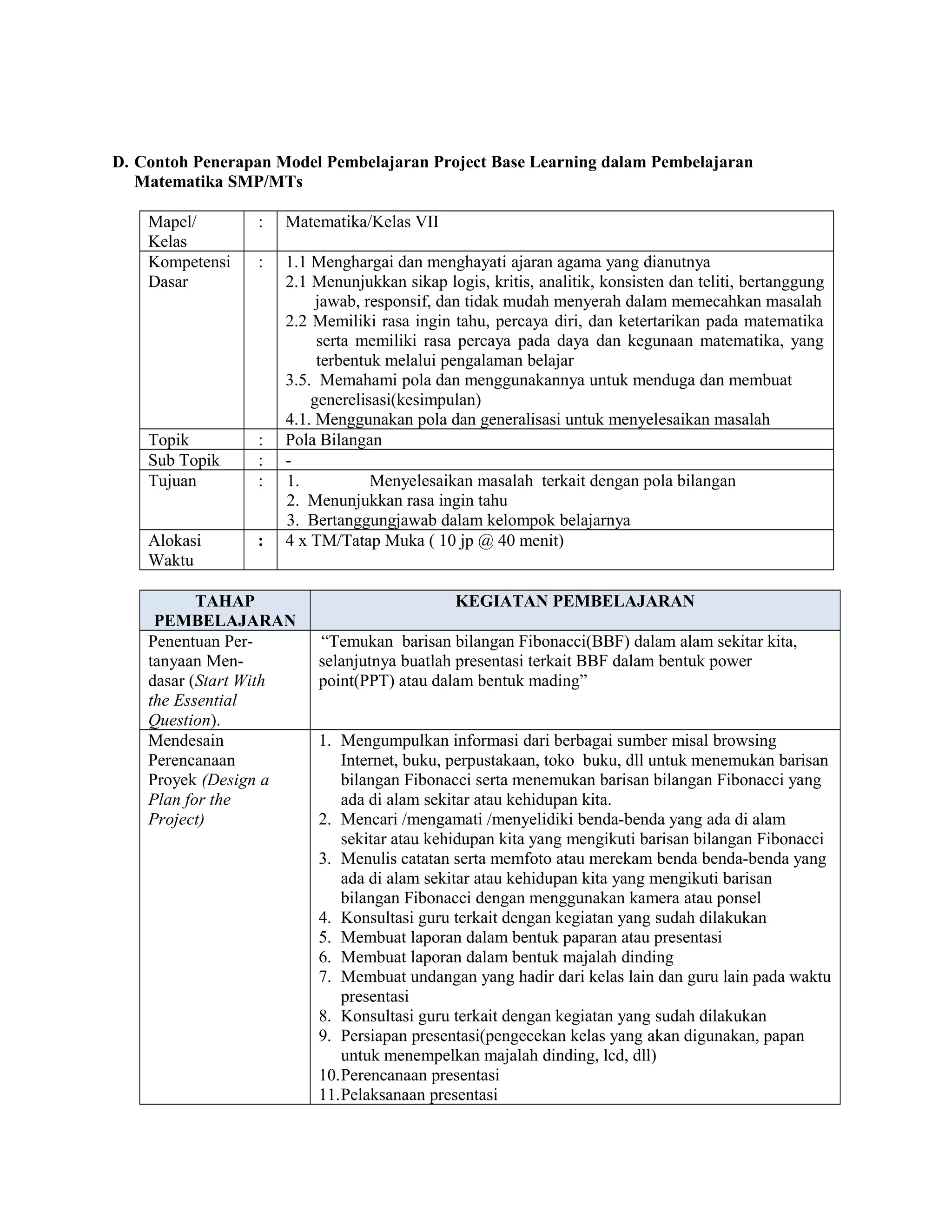 Contoh Skenario Pembelajaran | DOC