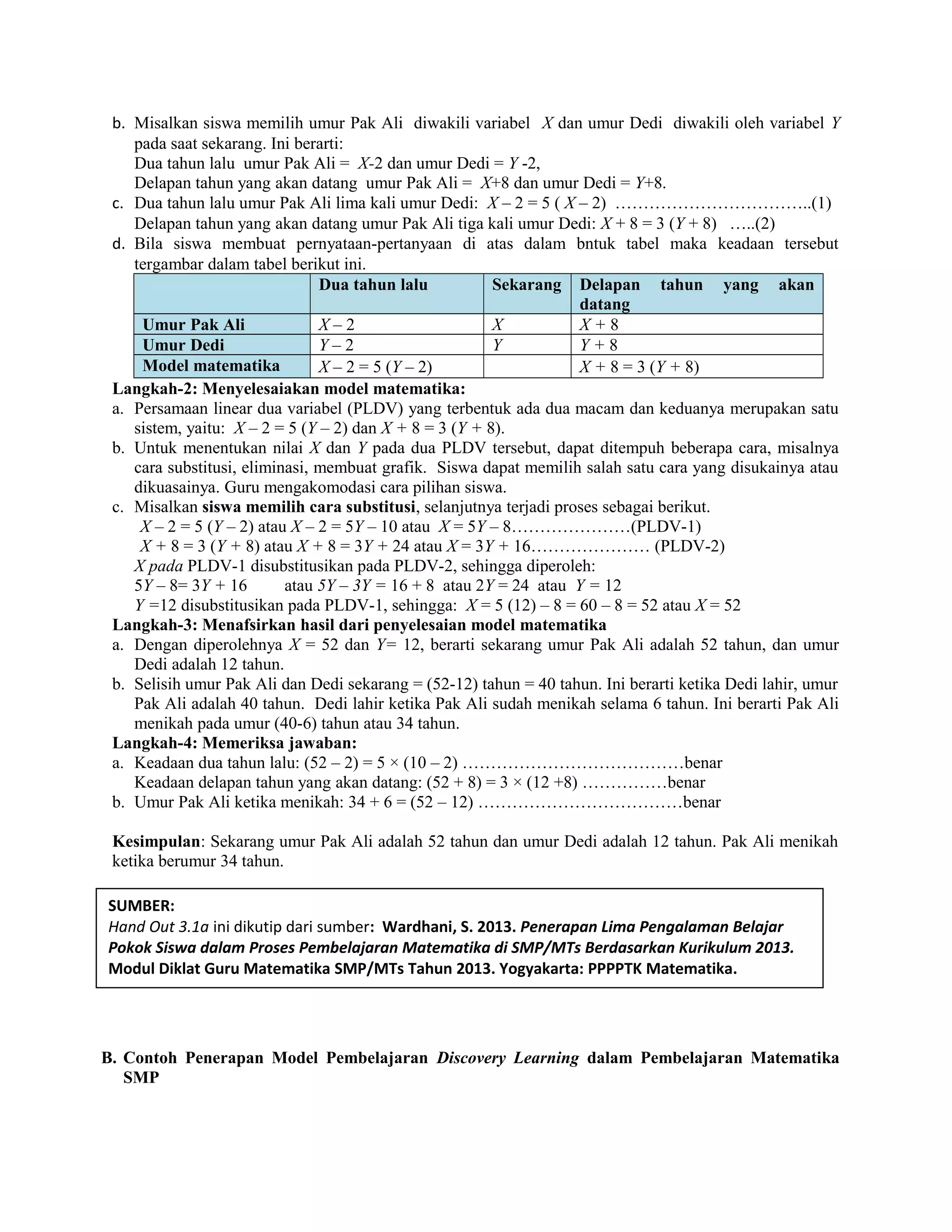 Contoh Skenario Pembelajaran | DOC