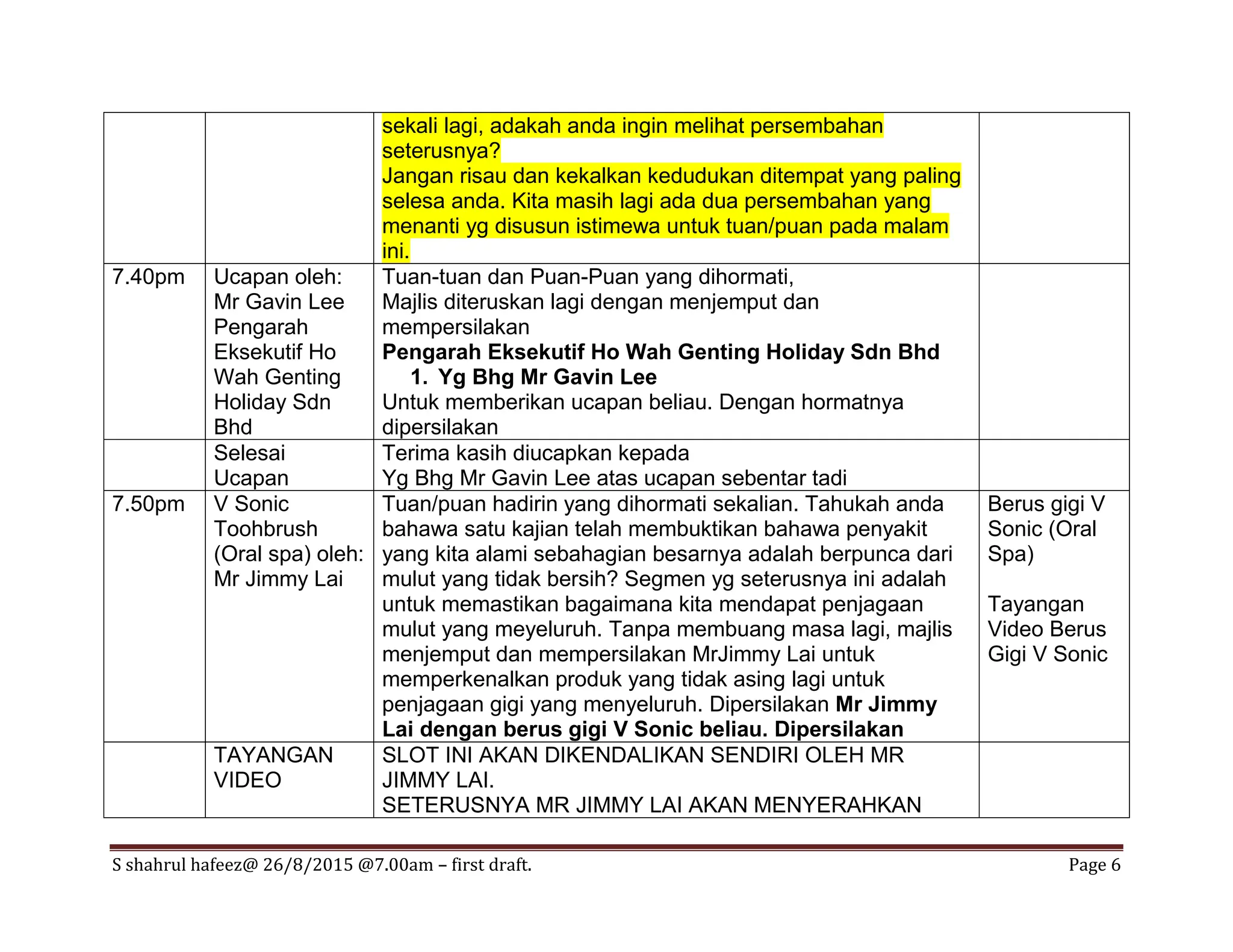 TEKS PENGACARA MAJLIS / MAJLIS RASMI / TIDAK RASMI | DOCX