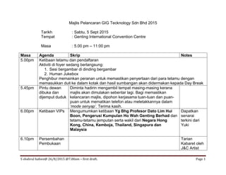 TEKS PENGACARA MAJLIS / MAJLIS RASMI / TIDAK RASMI | DOCX