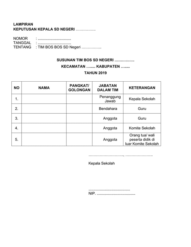 Contoh SK Tim BOS Reguler 2019 - www.dapodik.co.id.doc