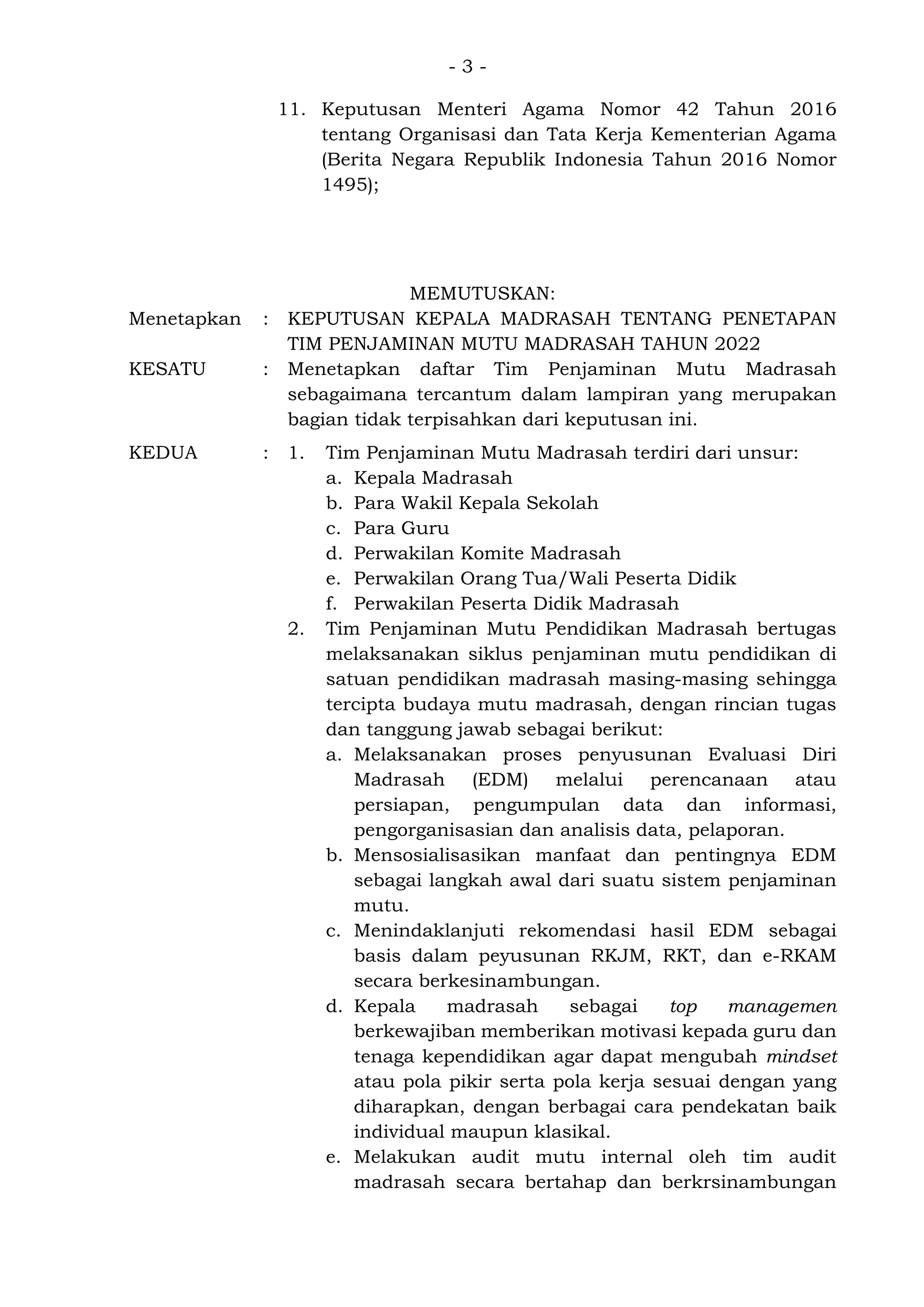 Contoh SK Tim Penjamin Mutu Madrasah.docx