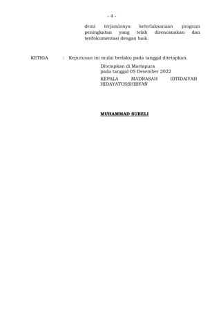 Contoh SK Tim Penjamin Mutu Madrasah.docx