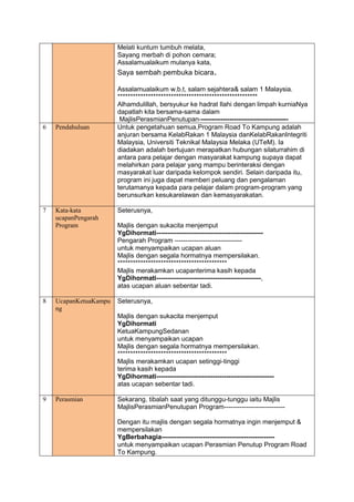 Majlis Perasmian Penutup | DOCX