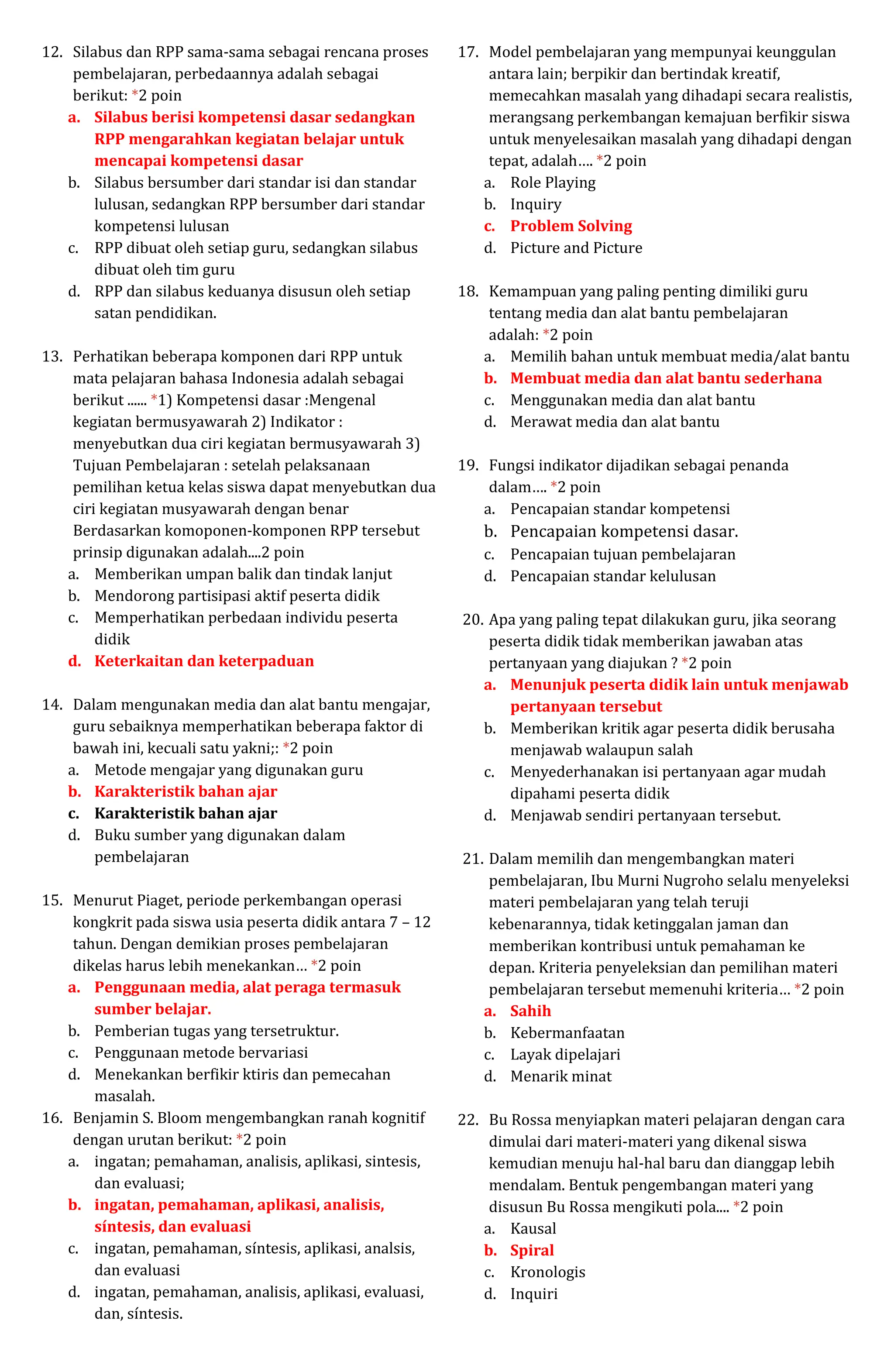 Soal AKG-Madrasah 2024 contoh AKG kemenag | PDF