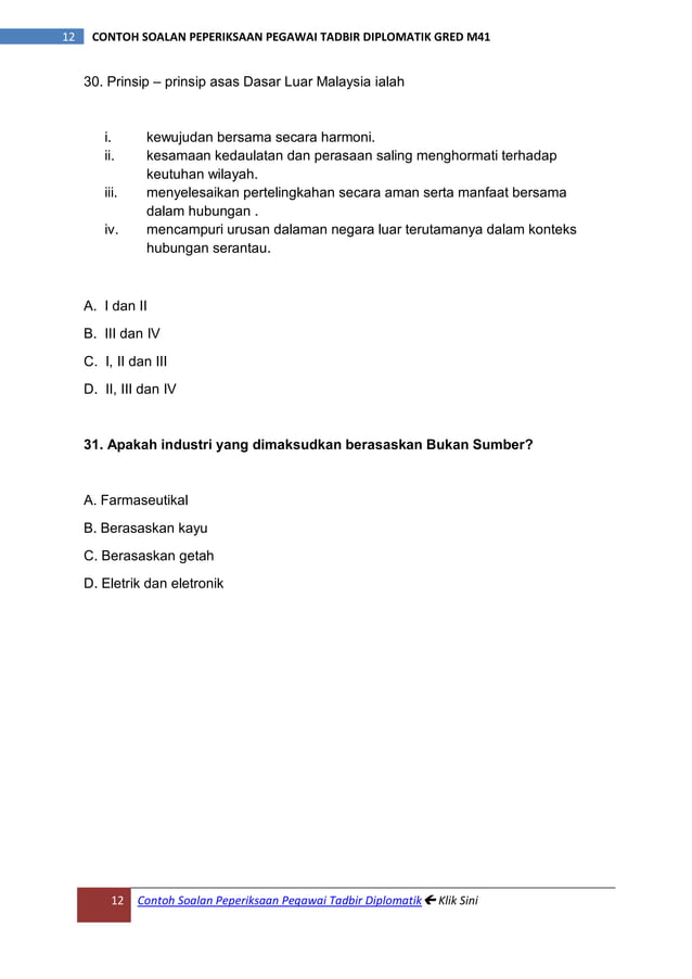 Contoh Soalan PTD Seksyen Pengetahuan AM 2018/2019 | PDF