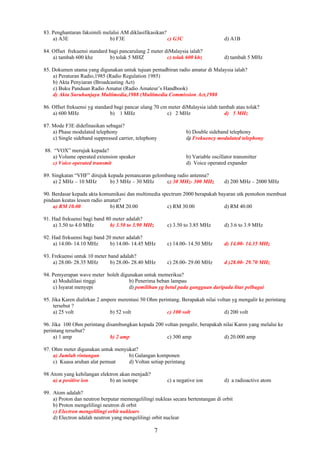 Contoh soalan rae bm arcs (102 q) | PDF