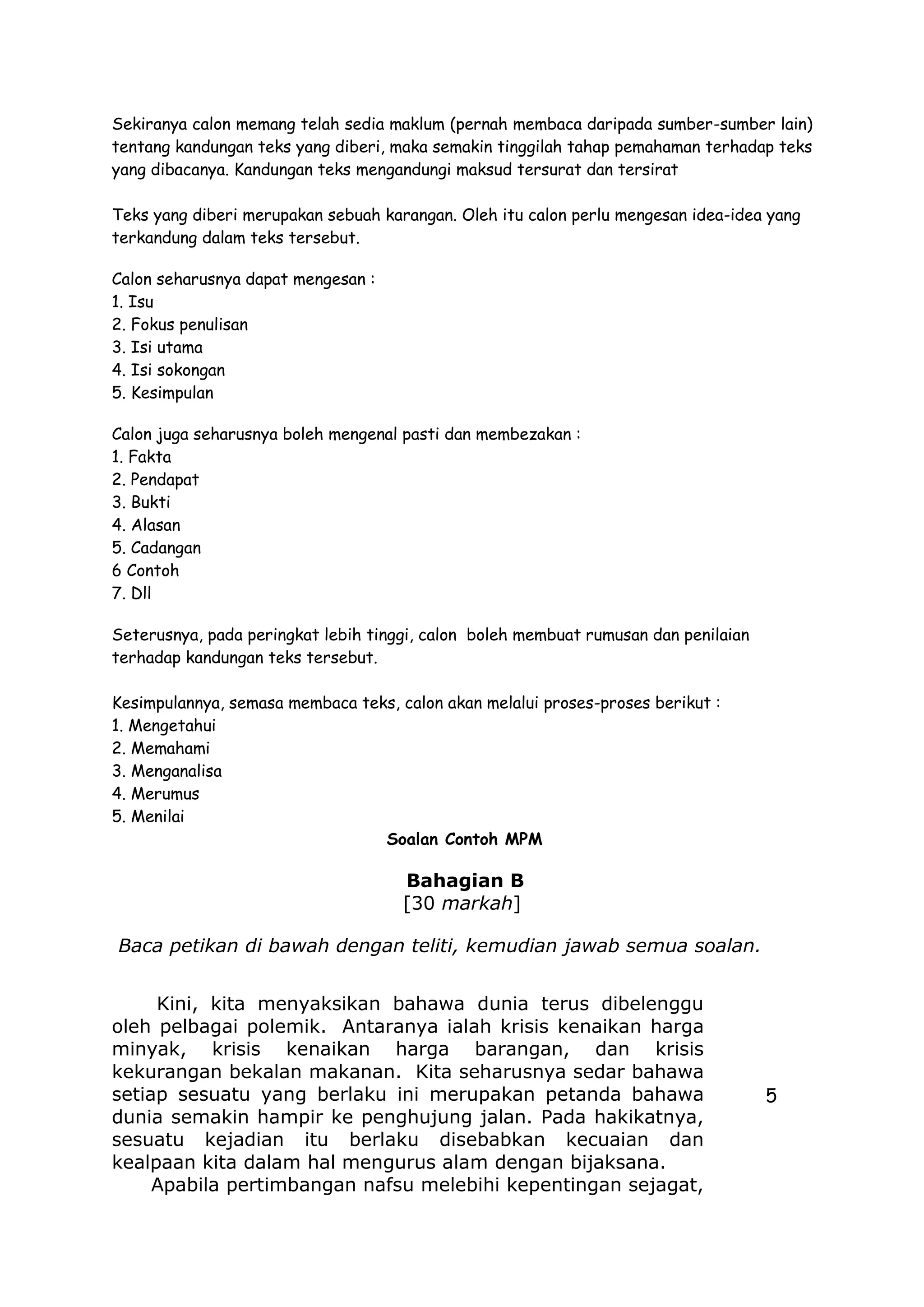 Contoh soalan stpm baharu | DOCX