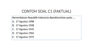 CONTOH SOAL SOAL DALAM PEMBELAJARAN C1 (FAKTUAL).pptx