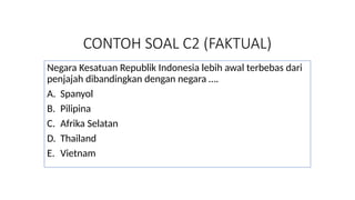 CONTOH SOAL SOAL DALAM PEMBELAJARAN C1 (FAKTUAL).pptx