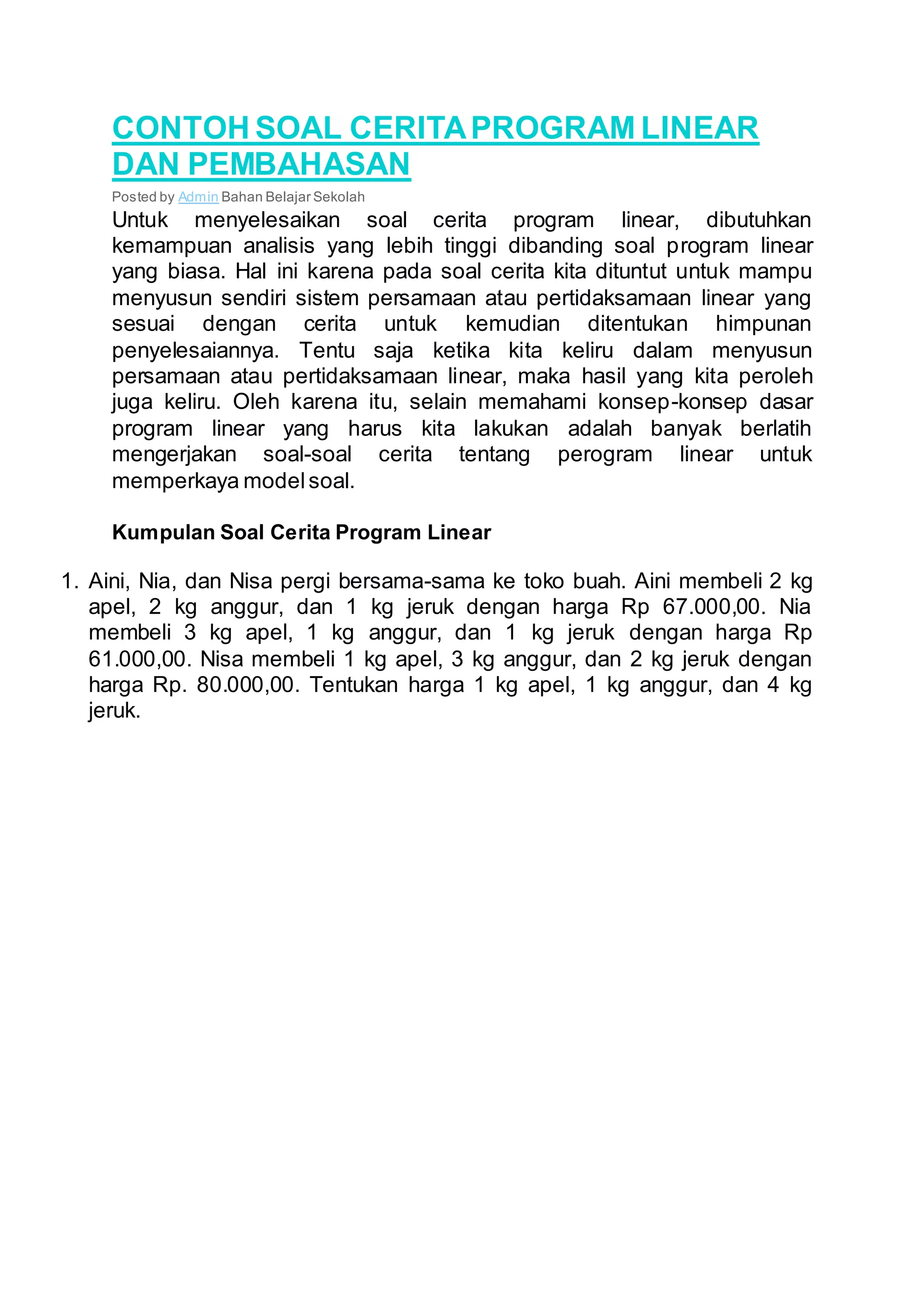 Contoh soal cerita_program_linear_dan_pe | DOCX